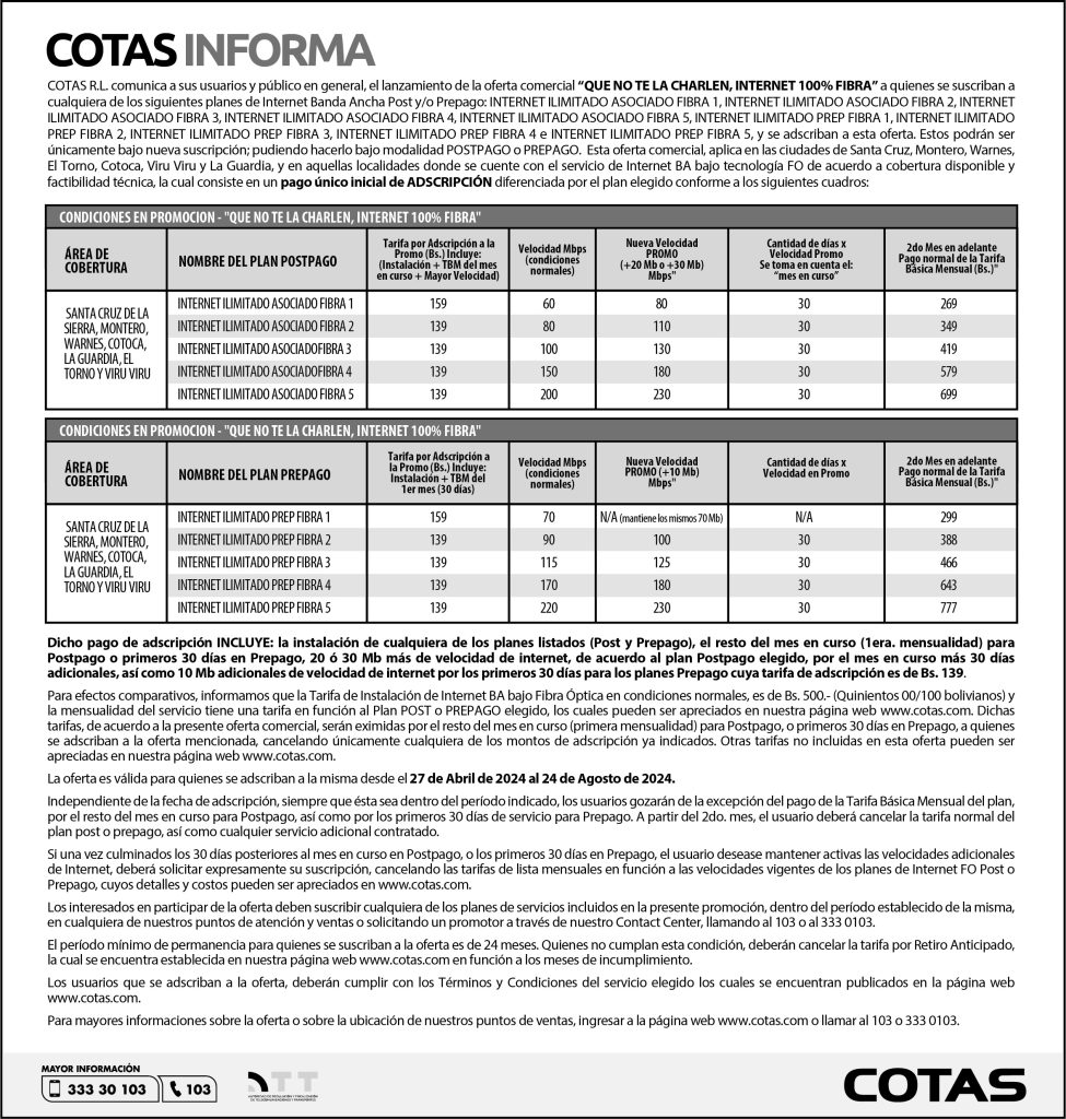 Comunicados - Cotas