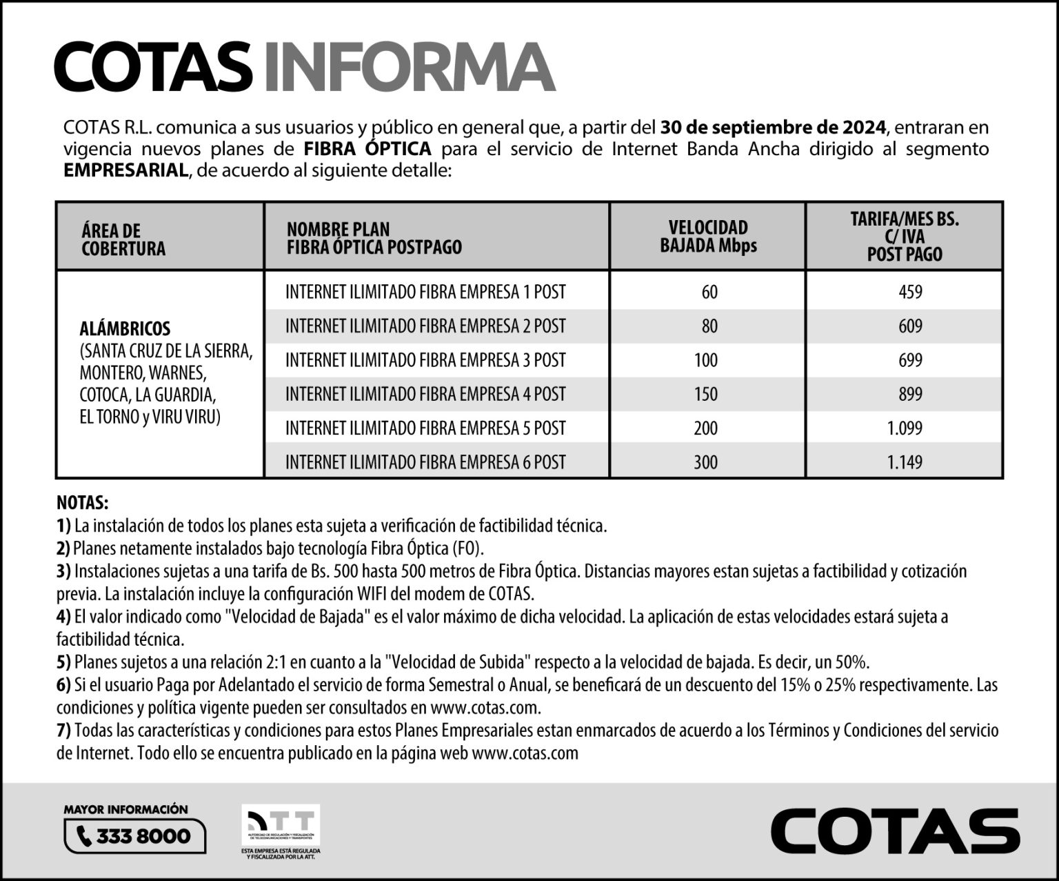 Comunicados - Cotas
